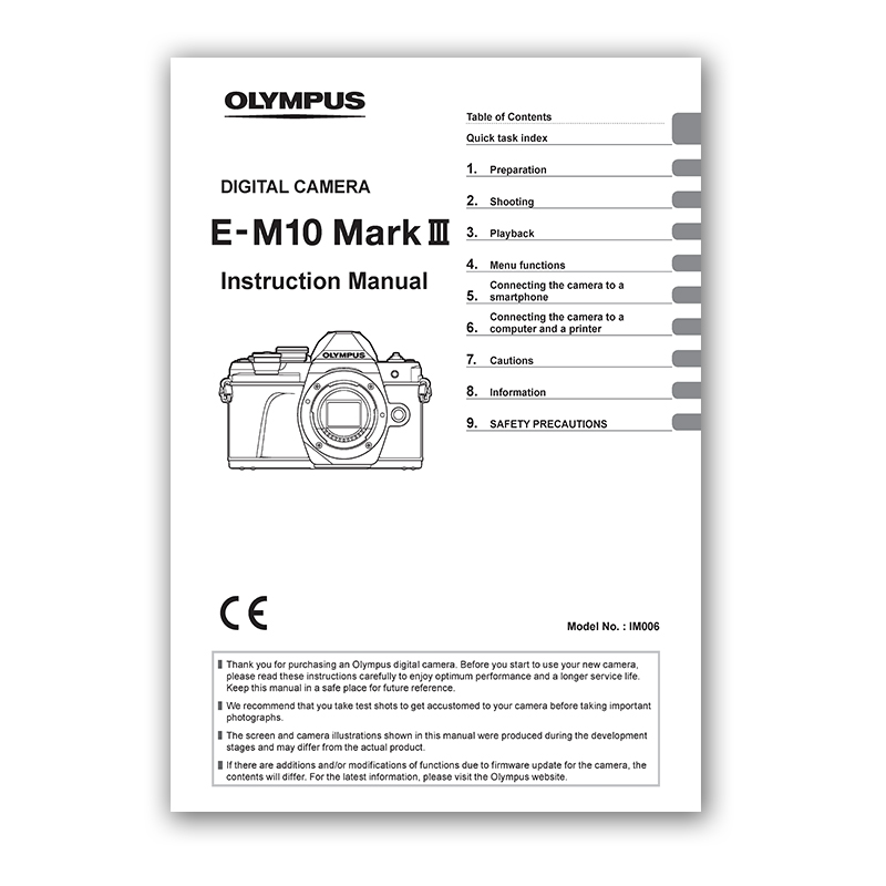 OM-D Camera Manuals