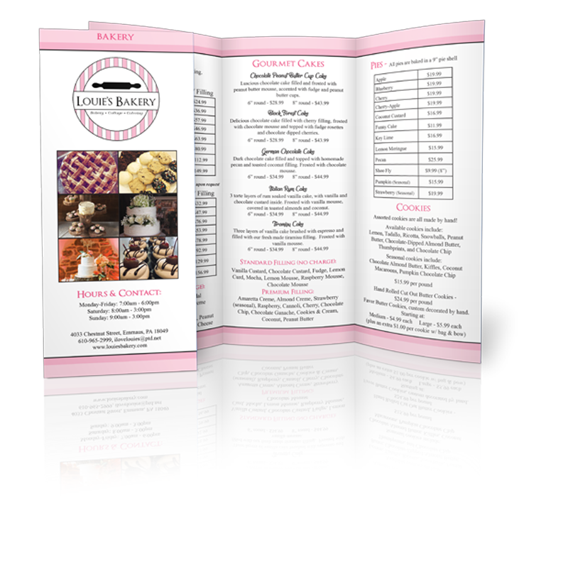 11 x 17 and 12 x 18 Disposable Menus | Lehigh Print & Data | Lehigh ...